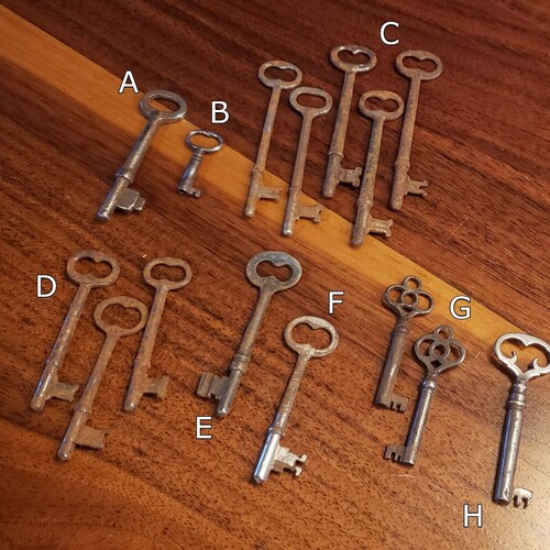 Vintage Keys Clipart Antique Gold Keys Images Gold Skeleton - Etsy