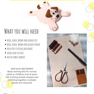 Felt Coaster Pattern Golden Retriever, Yellow Labrador. Easy PDF Sewing ...