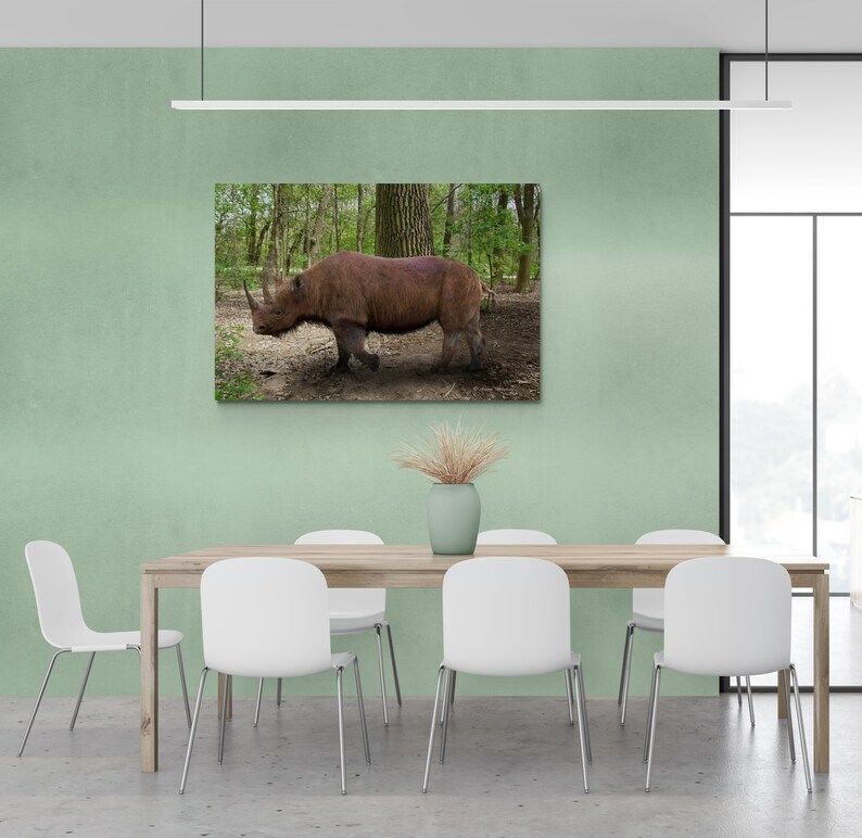 Extra Large Wall Art Woolly Merck's Rhino. Paleoart Canvas Prints - Etsy