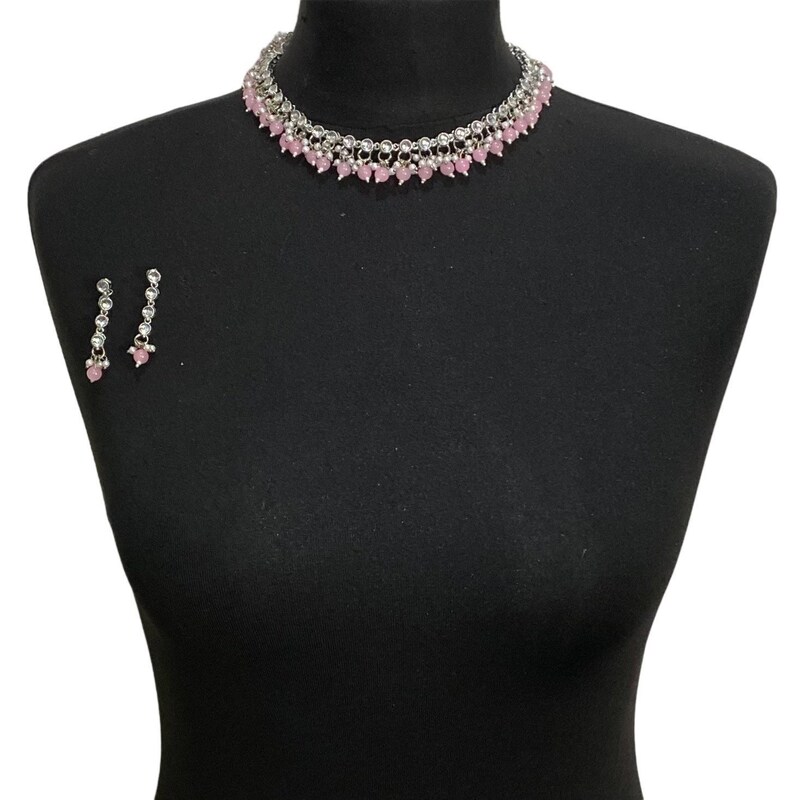 M Pink Jewelry Set - Etsy UK