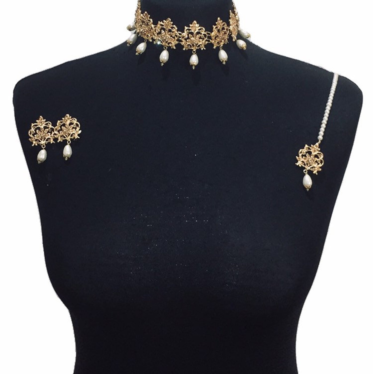 Elegant Pakistani Necklace Pakistani Necklace Indian Choker - Etsy
