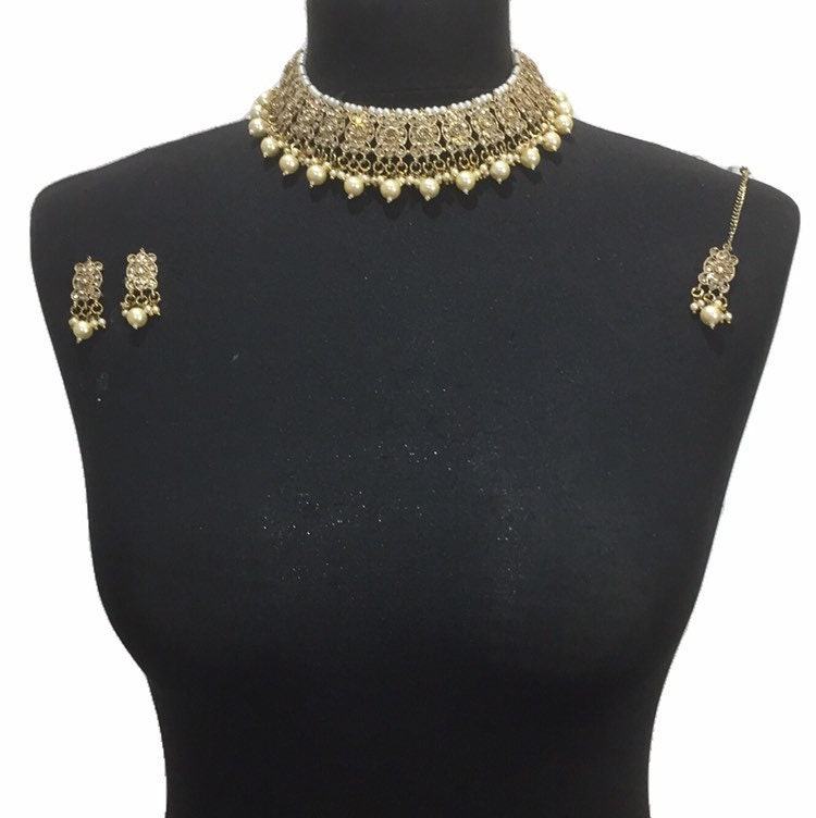 Elegant Pakistani Necklace Pakistani Necklace Indian Choker - Etsy UK