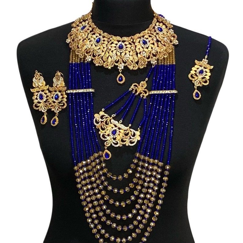 Pakistani Jewellery Royal Blue Jewellery Indian Choker - Etsy