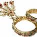 22ct Gold Plated Choori, Green Red Panjagla Bangle , Pakistani Choori ...