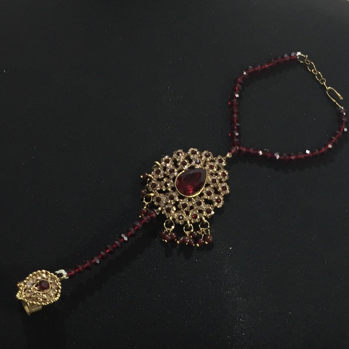 Maroon Bridal Jewelry Set: Pakistani Indian Wedding Jewellery - Etsy