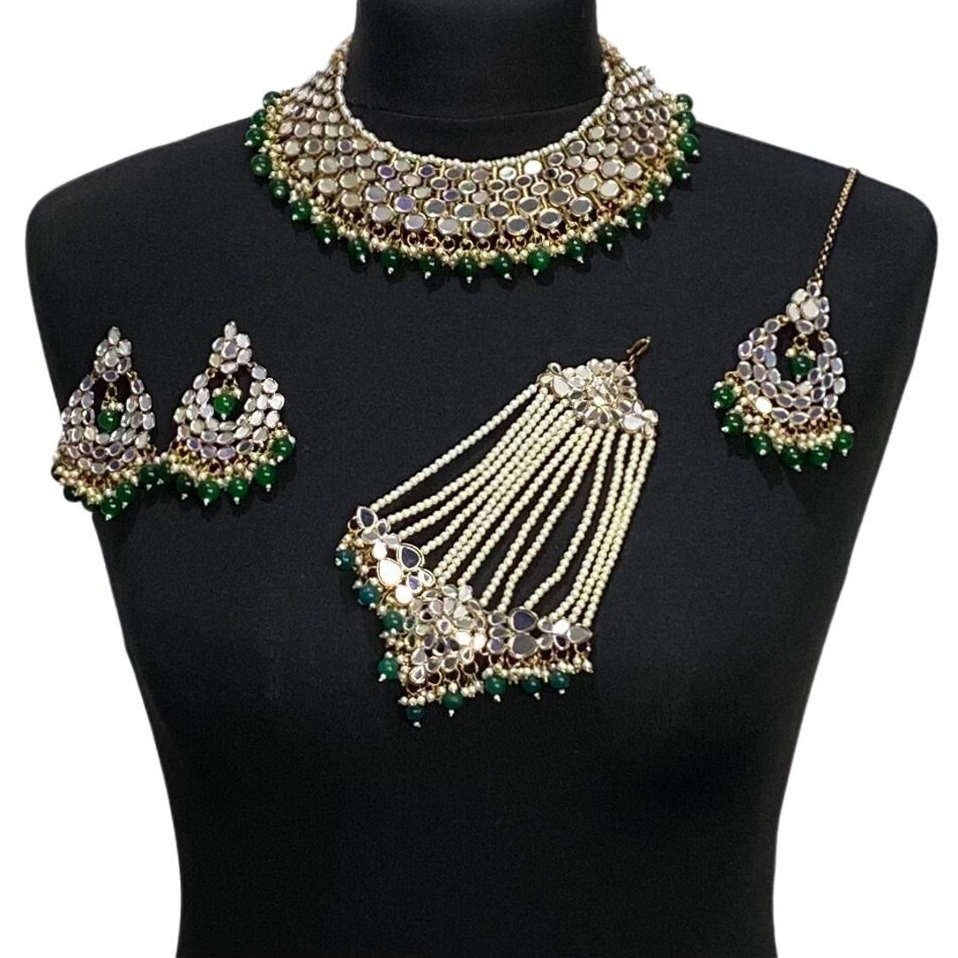 Mirror Pakistani Jewellery Pakistani Green Jewellery Pakistan Jewelry ...
