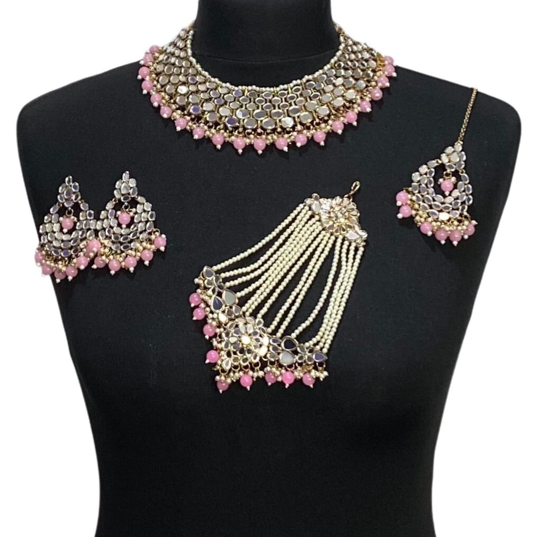 Mirror Pakistani Jewellery Pakistani Baby Pink Jewellery Pakistan ...