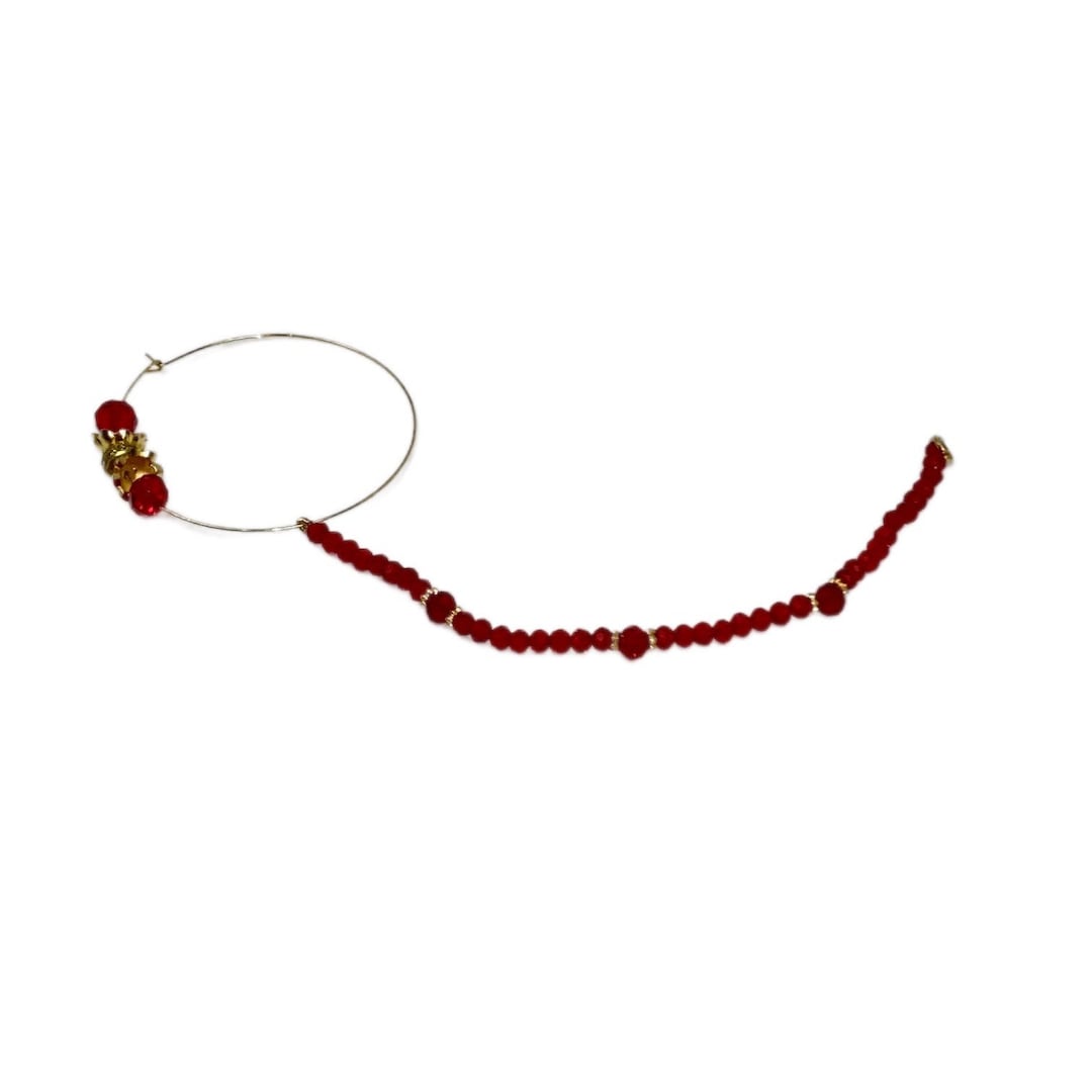 Maroon Bridal Nath: Pakistani Wedding Nose Ring - Etsy