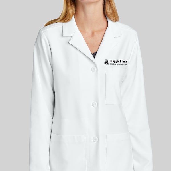 Embroidered Lab Coat - Etsy