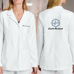 Custom Lab Coat Embroidered Medical Lab Coat Custom Womens - Etsy