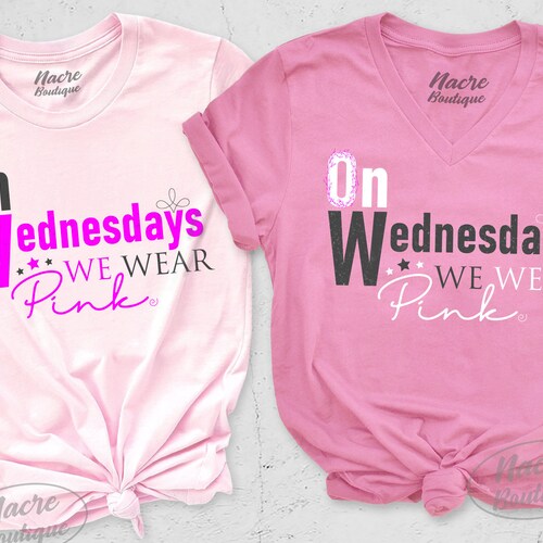 On Wednesday We Wear Pink Mean Girls Shirt Pink Shirt | Etsy