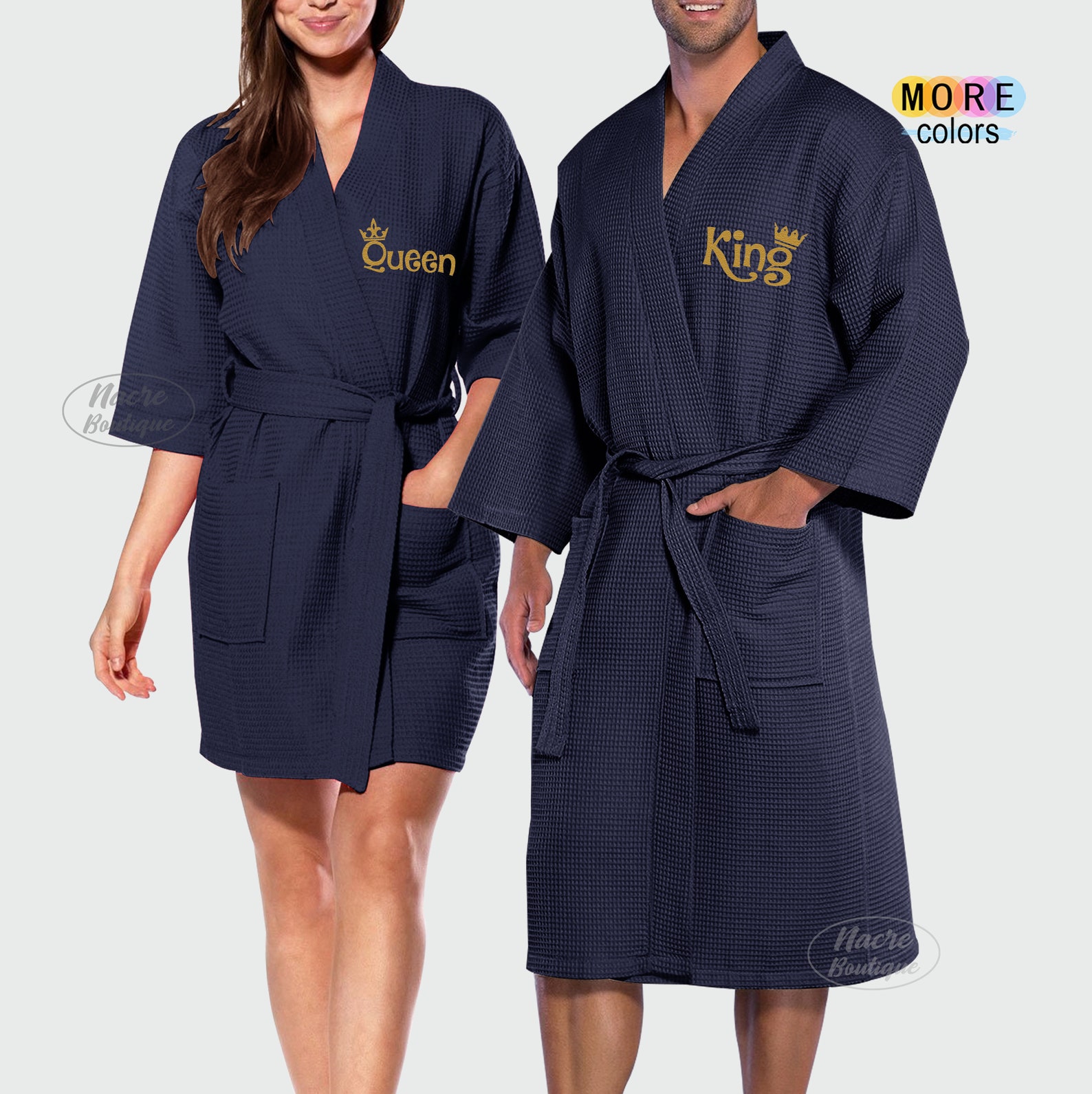 King and Queen Robes Couple Matching Robes Personalized - Etsy