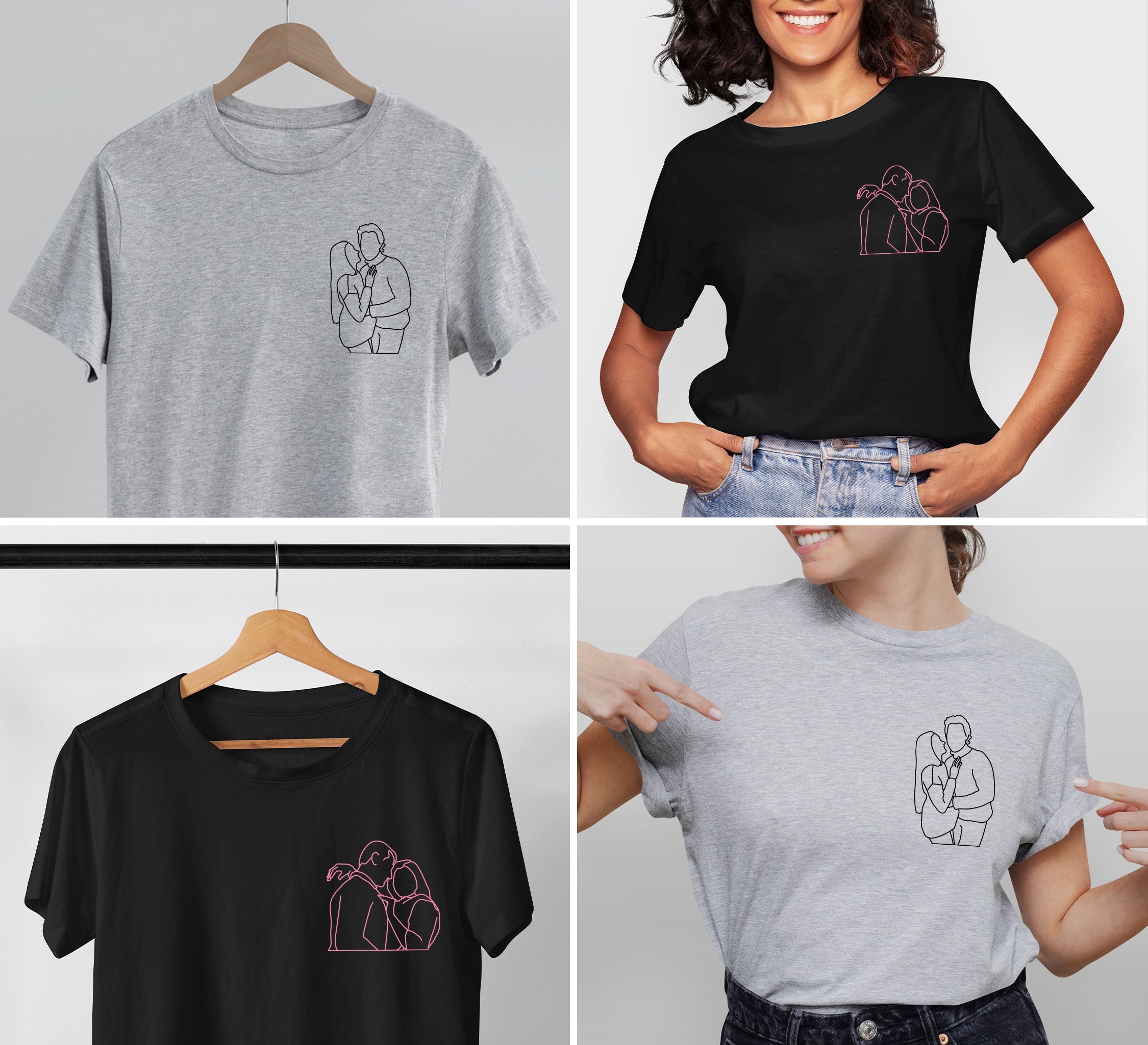 Custom Portrait Shirt, Portrait From Photo Shirt, Custom Image Shirt ...