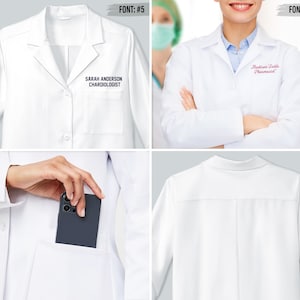 Custom Lab Coat, Embroidered Medical Lab Coat, Custom Women Lab Coat ...