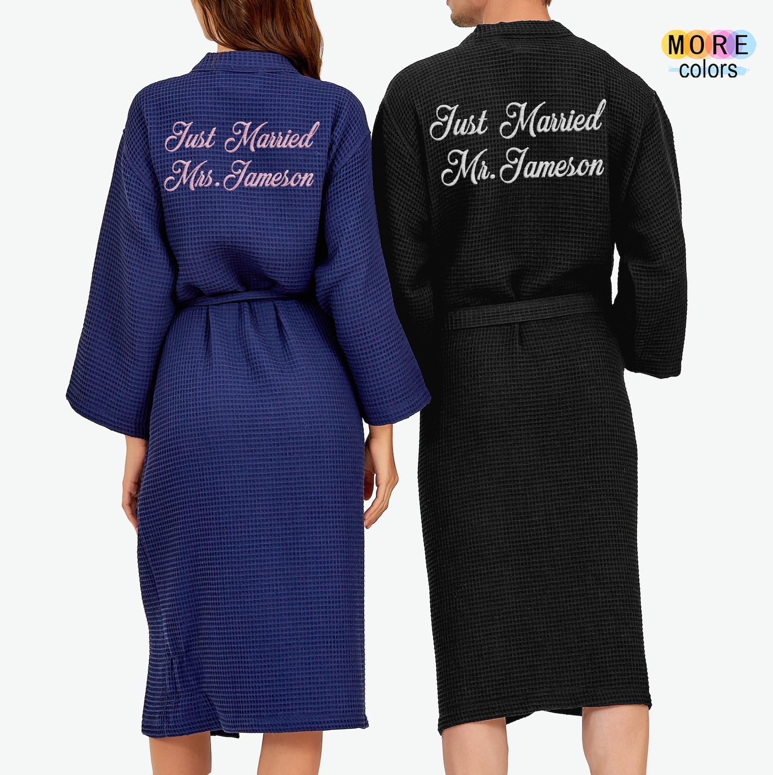Mr and Mrs Robes Couple Matching Waffle Robes Custom Waffle - Etsy