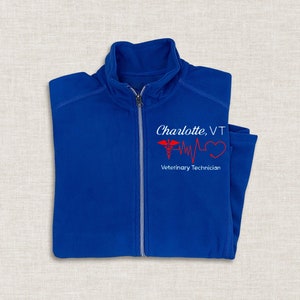 Custom Embroidered Medical Assistant Jacket, Personalized Nurse Fleece ...