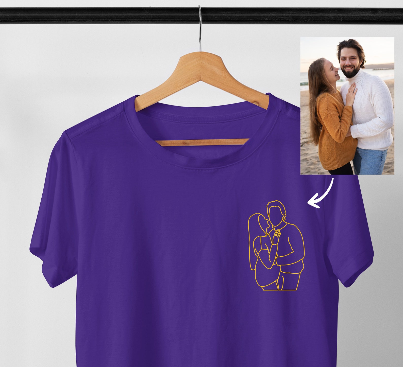 Custom Portrait Shirt, Portrait From Photo Shirt, Custom Image Shirt ...