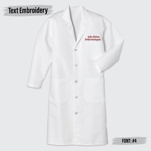 Custom Lab Coat, Embroidered Medical Lab Coat, Personalized Lab Coat ...