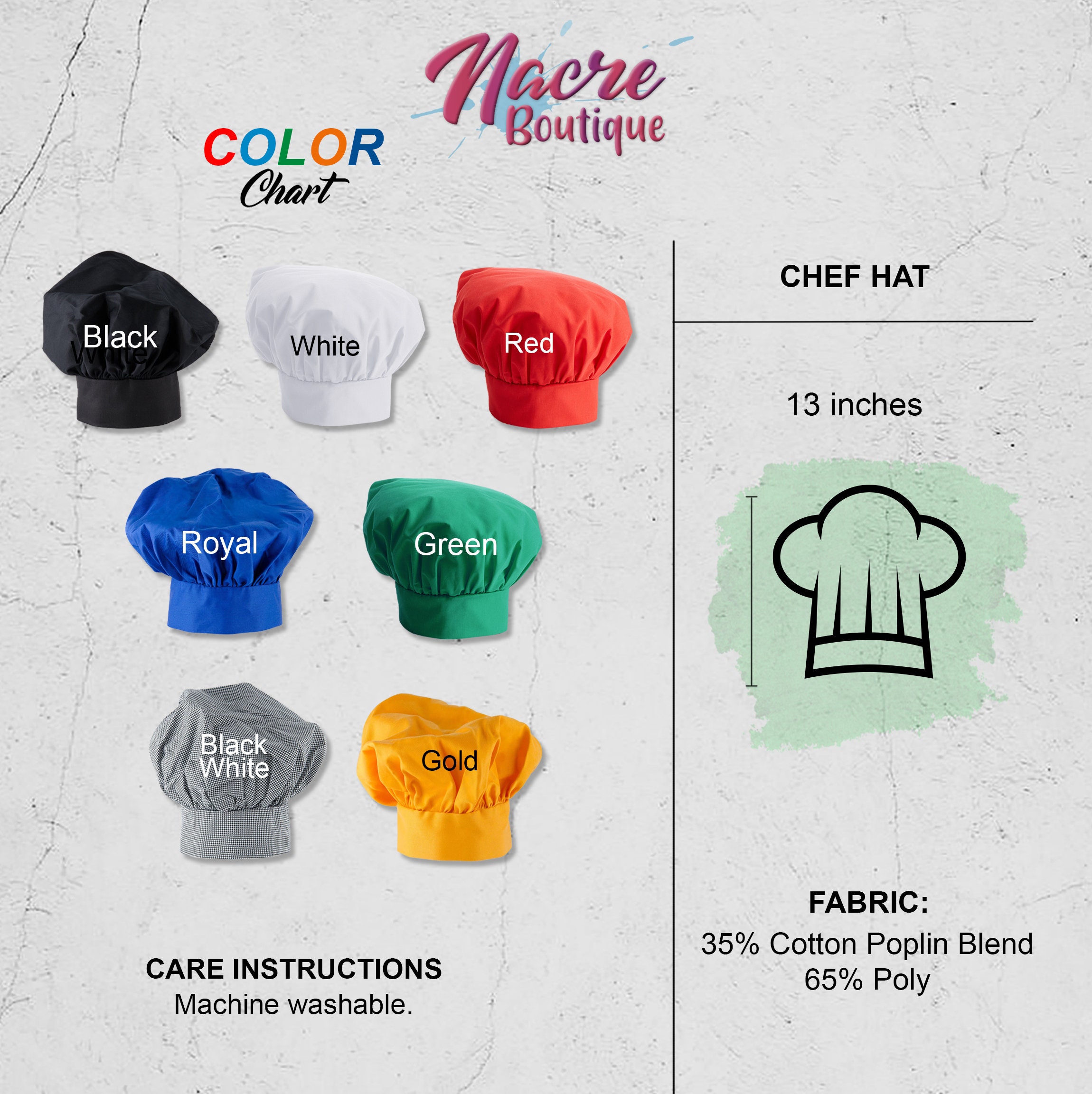 Personalized Embroidered Chef Hat Custom Chef Hat Adjustable | Etsy