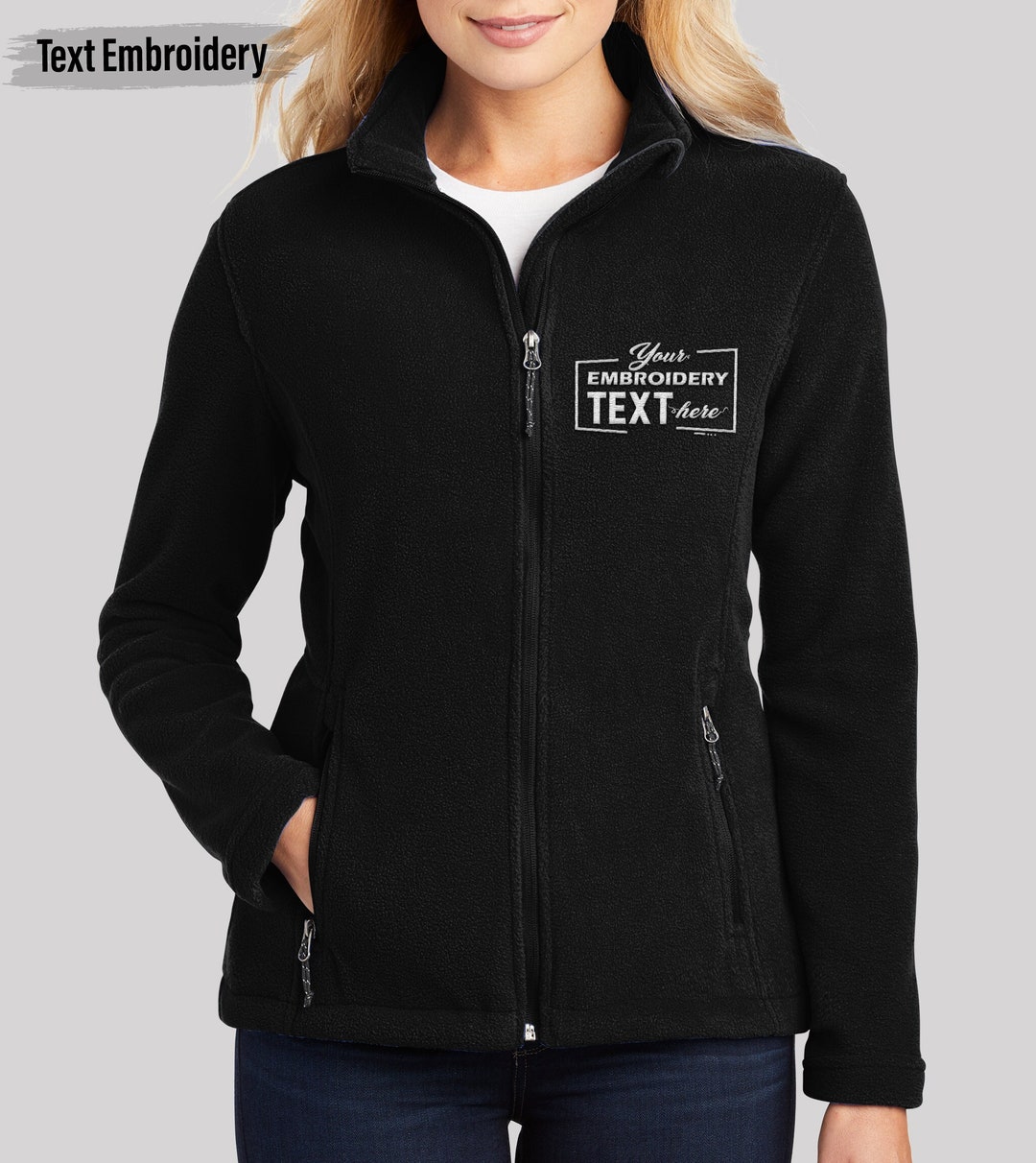 Personalized Ladies Full Zip up Jacket, Custom Monogrammed Jacket ...