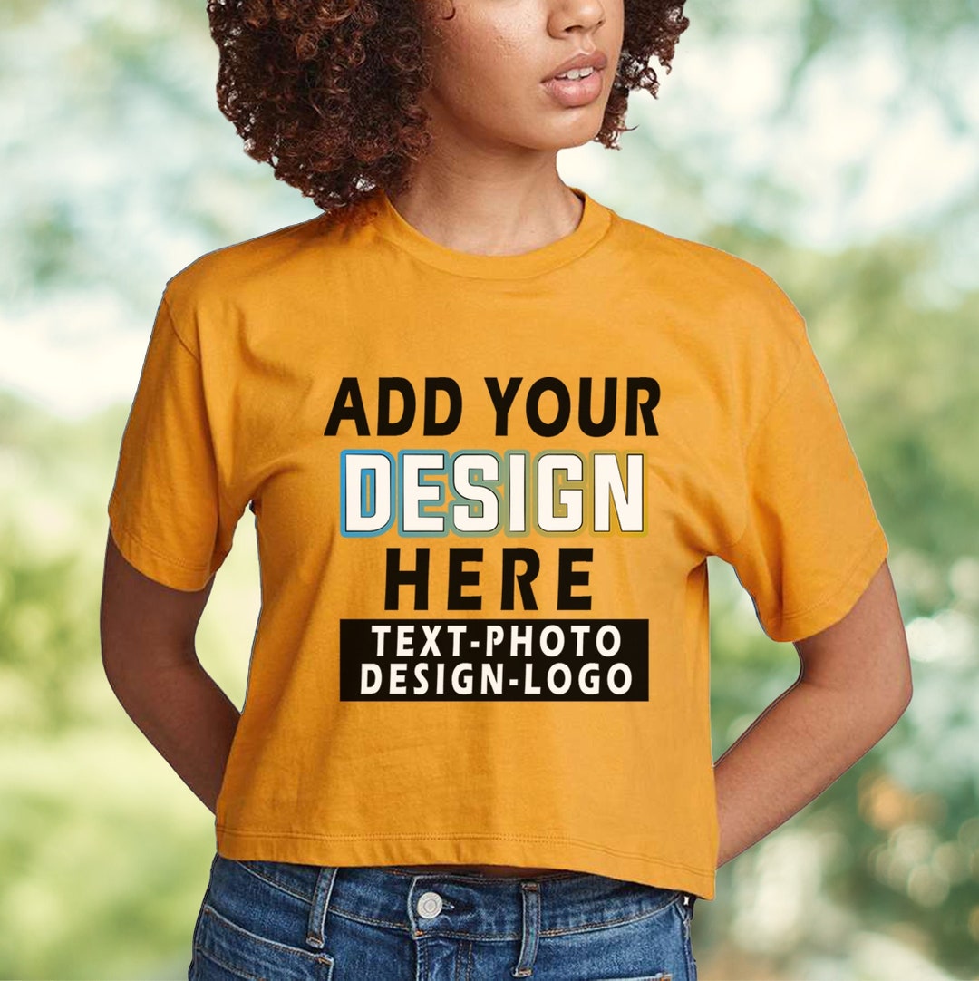 Custom Text Crop Top, Custom Logo Crop Top, Custom Photo Crop Top ...