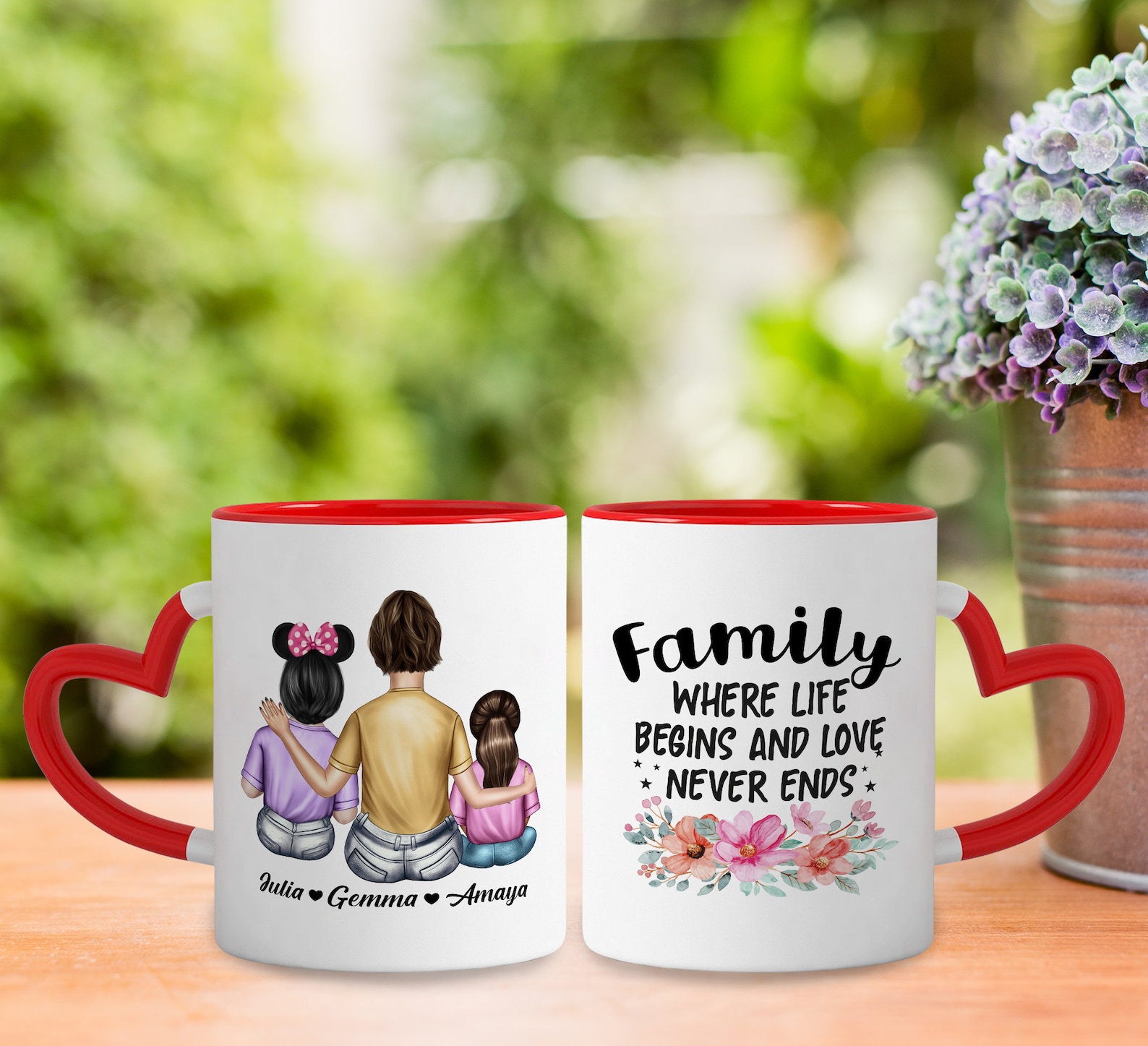 Personalized Family Mug Custom Family Portrait Mug - Etsy