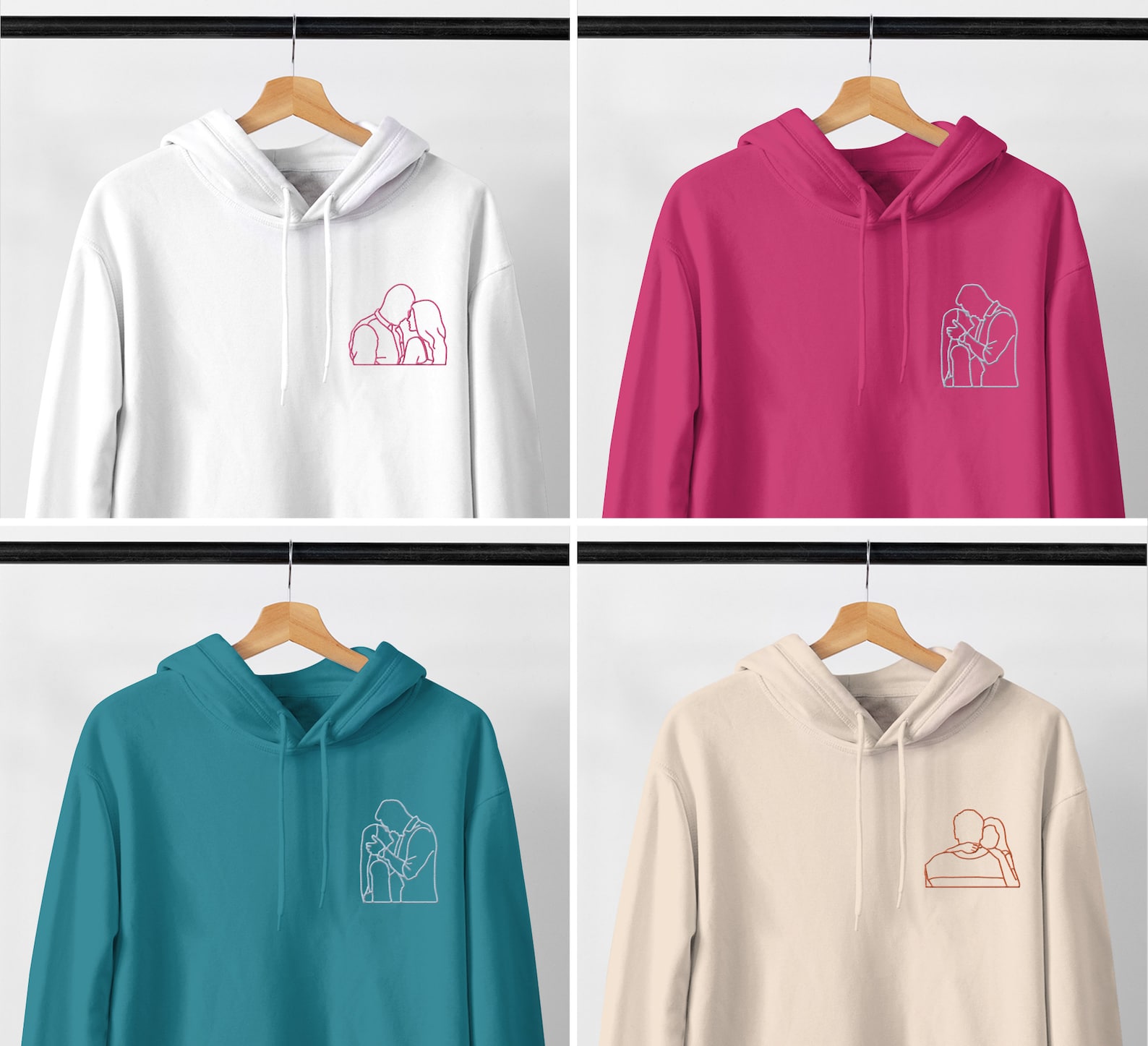 Custom Embroidered Hoodie Custom Hoodies With Your Text - Etsy