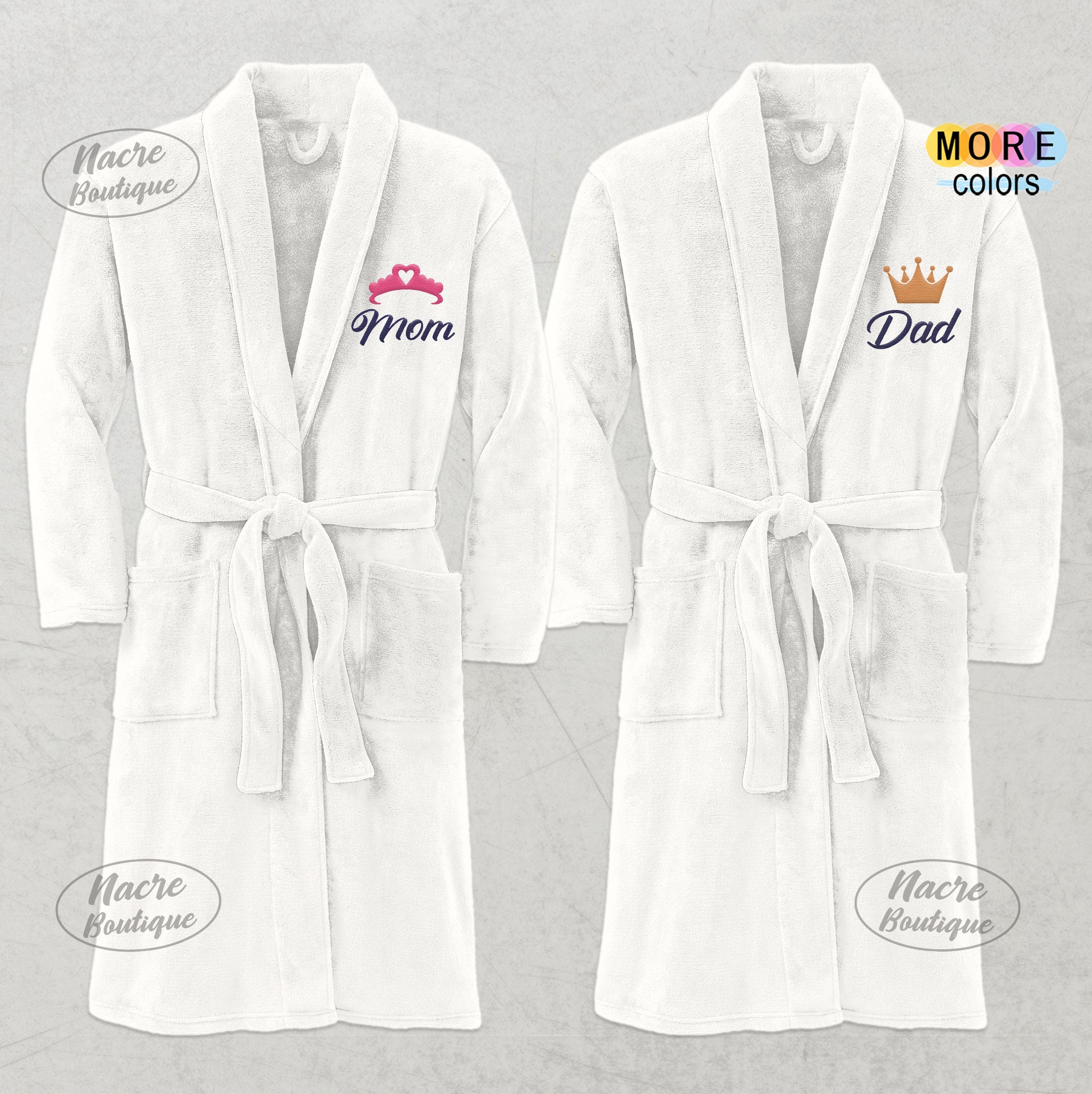 Mom and Dad Robes His and Hers Holiday Gift Set Anniversary | Etsy