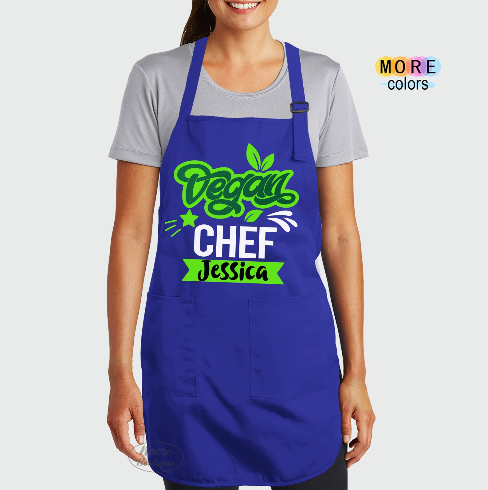 Personalized Vegan Chef Apron Vegan Apron Vegetarian Chef | Etsy