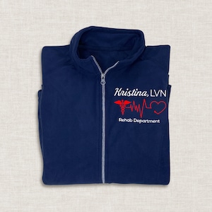 Custom Embroidered Medical Assistant Jacket, Personalized Nurse Fleece ...