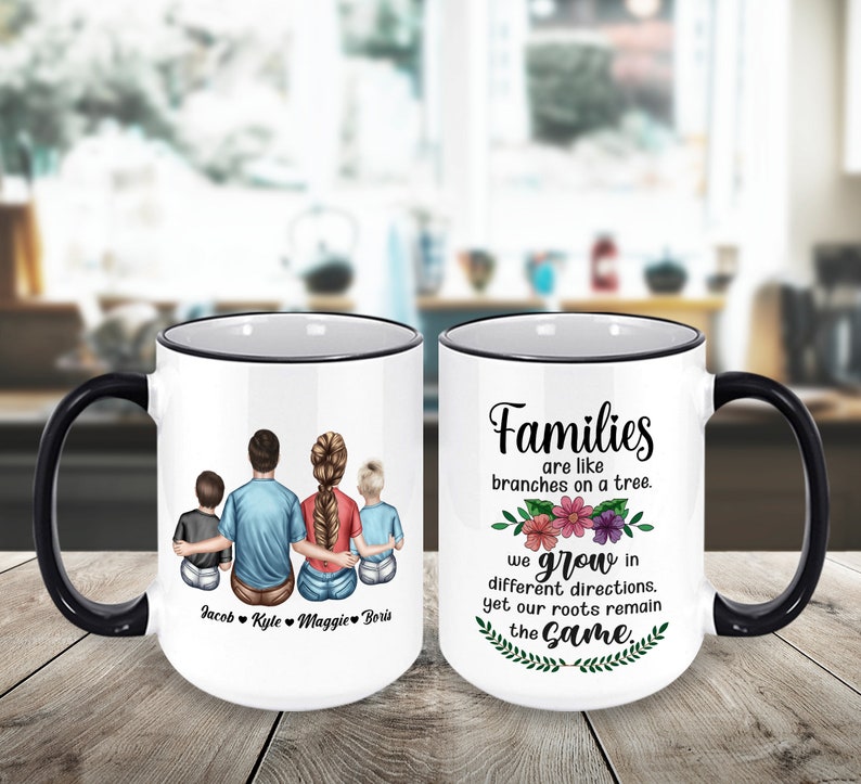 Personalized Family Mug Custom Family Portrait Mug - Etsy