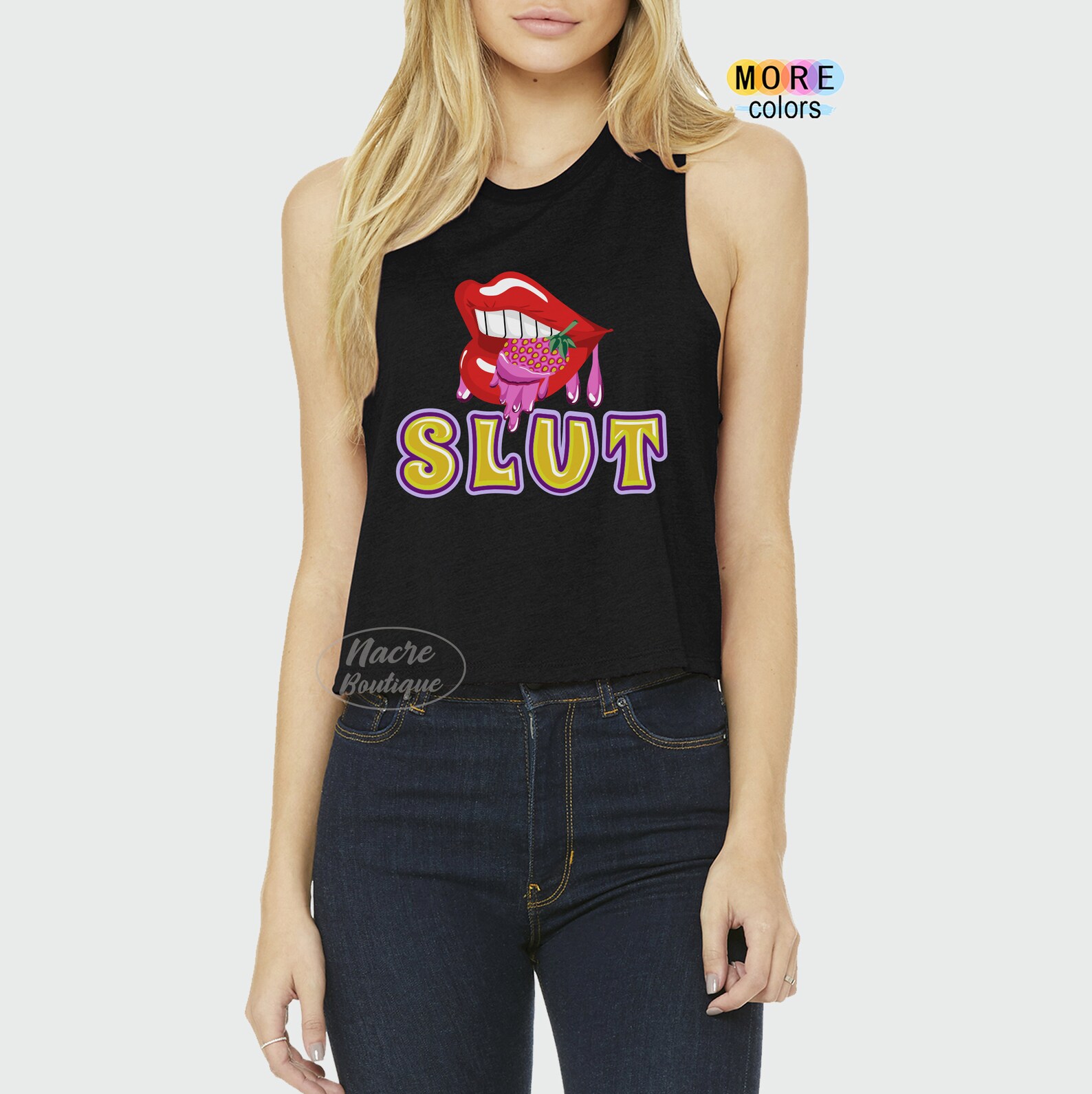 Slut Tanks Slut Tank Tops Slut Crop Tanks Slut Mouth Tanks Etsy