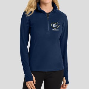 Personalized Stethoscope Heart Nurse Jacket With Name, Custom Nurse ...