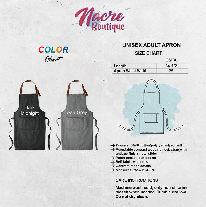 Custom Embroidered Cooking Apron, Name Chef Apron With Pockets, Custom ...