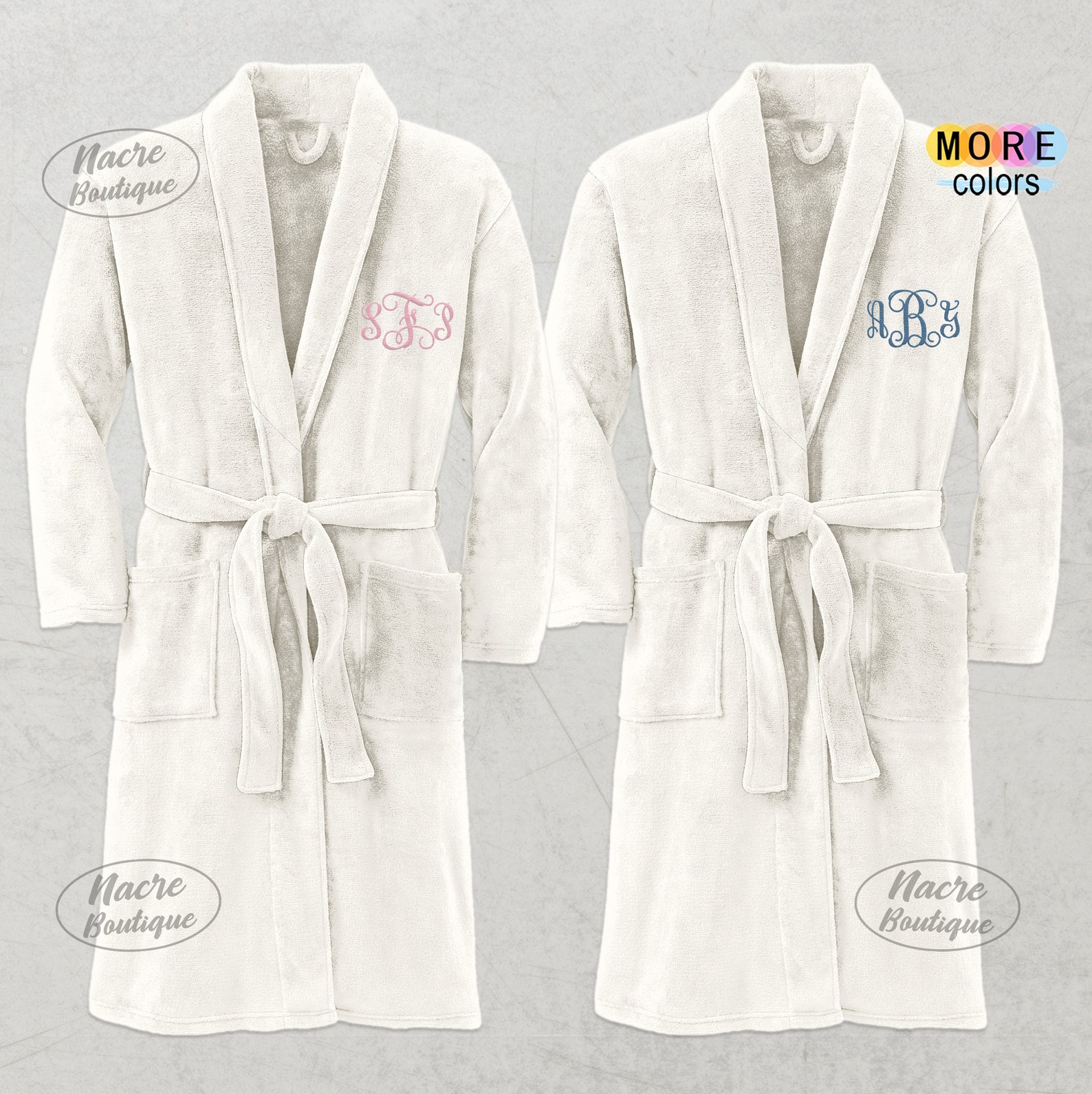 Custom Embroidered Robe Personalized Robe Embroidered Plush - Etsy