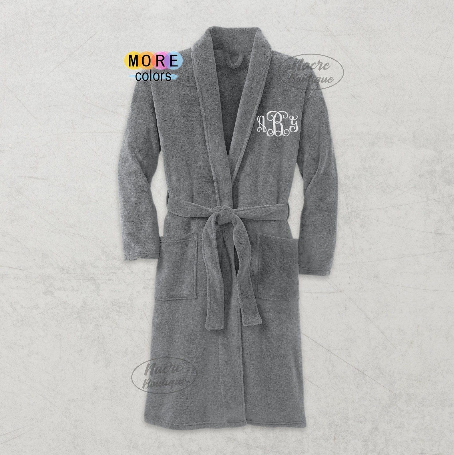 Custom Embroidered Robe Personalized Robe Embroidered Plush - Etsy