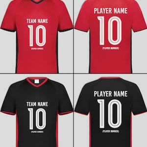 Customized Jersey With Your Team Name and Number, Personalized Text ...