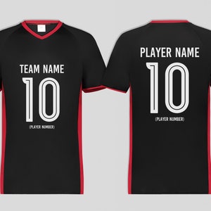 Customized Jersey With Your Team Name and Number, Personalized Text ...