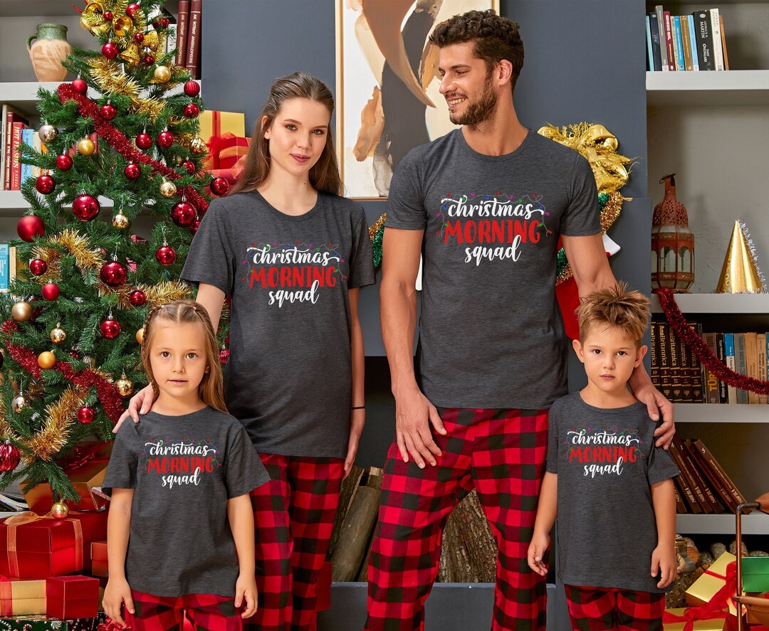 Christmas Morning Squad Shirts, Personalized Family Merry Christmas ...