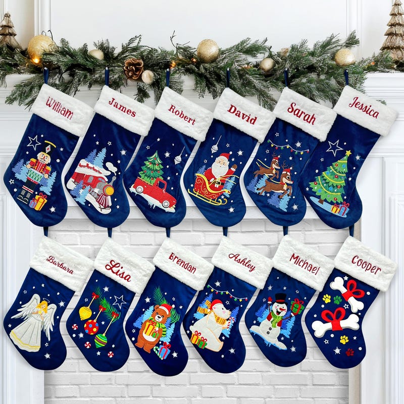 Blue Stocking - Etsy
