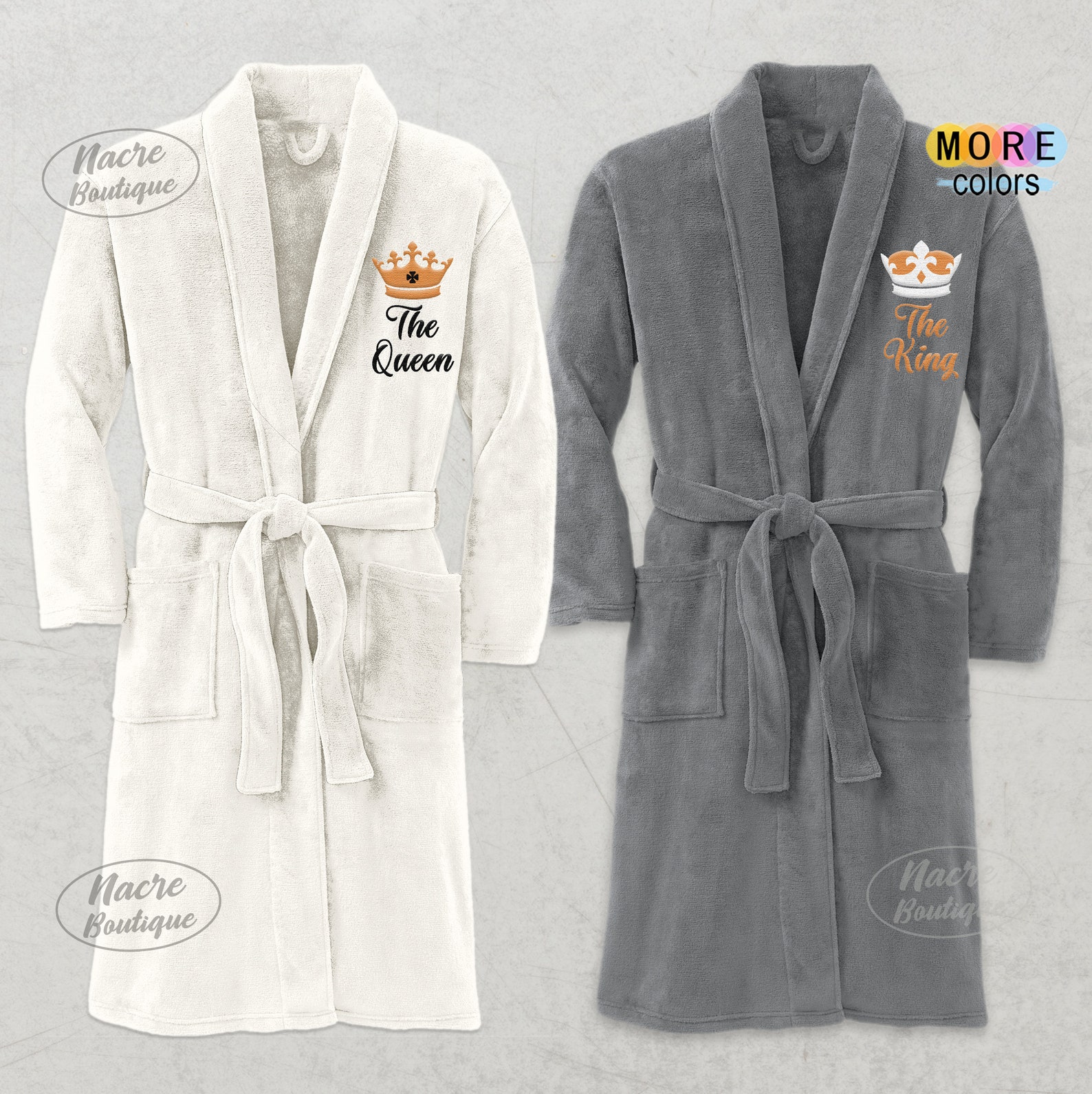 King Queen Robes, His and Hers Holiday Gift Set, Anniversary Gifts ...