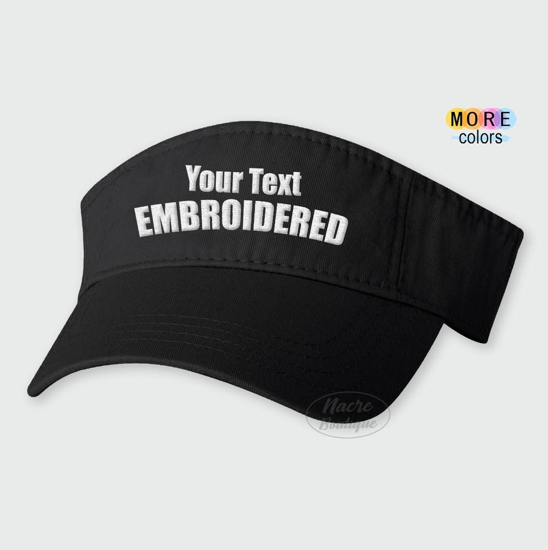 Custom Visor Hat, Custom Text, Custom Embroidery Hat, Personalized Mens ...