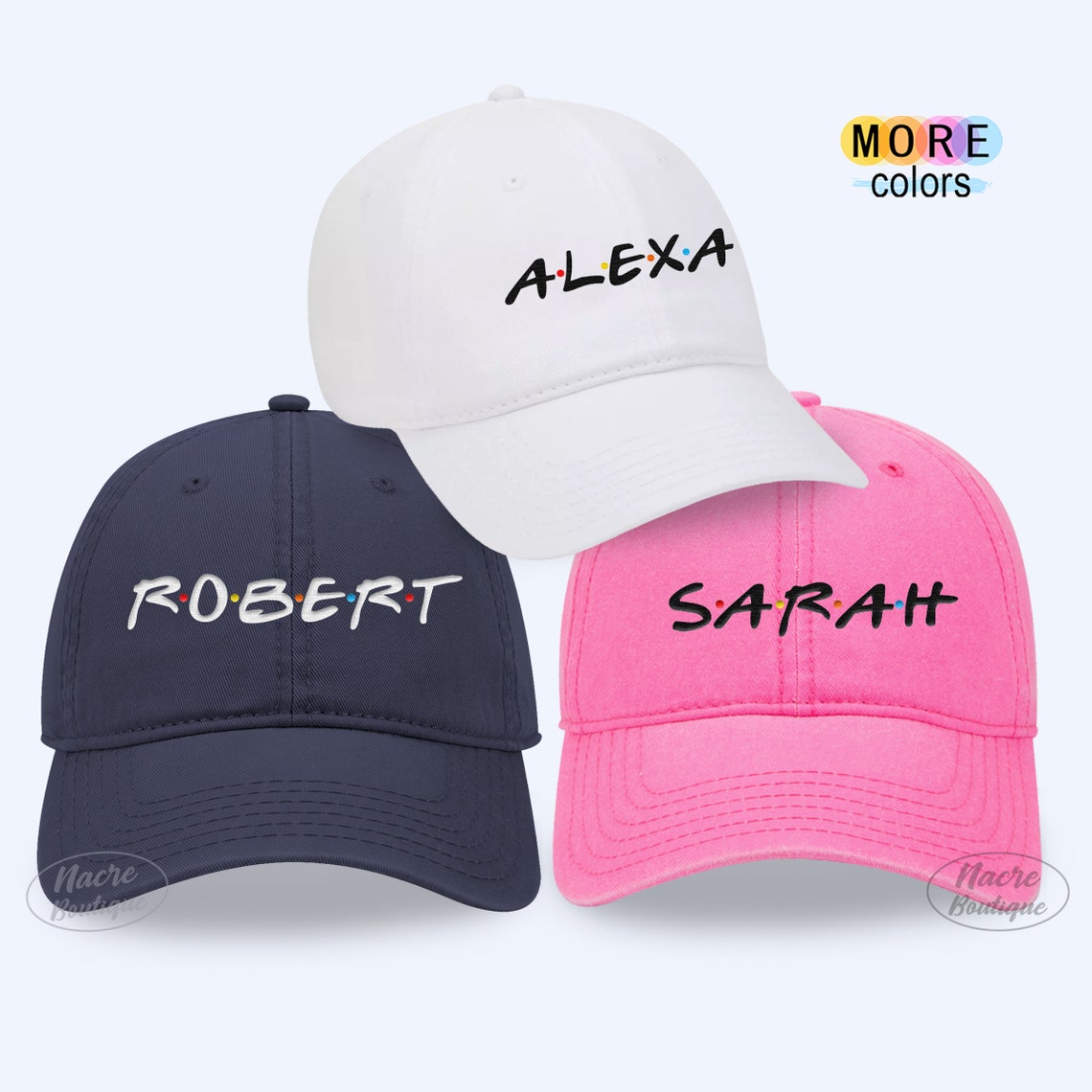 Custom Embroidered Dad Hats, Couples Matching Hats, Custom Friends Caps ...