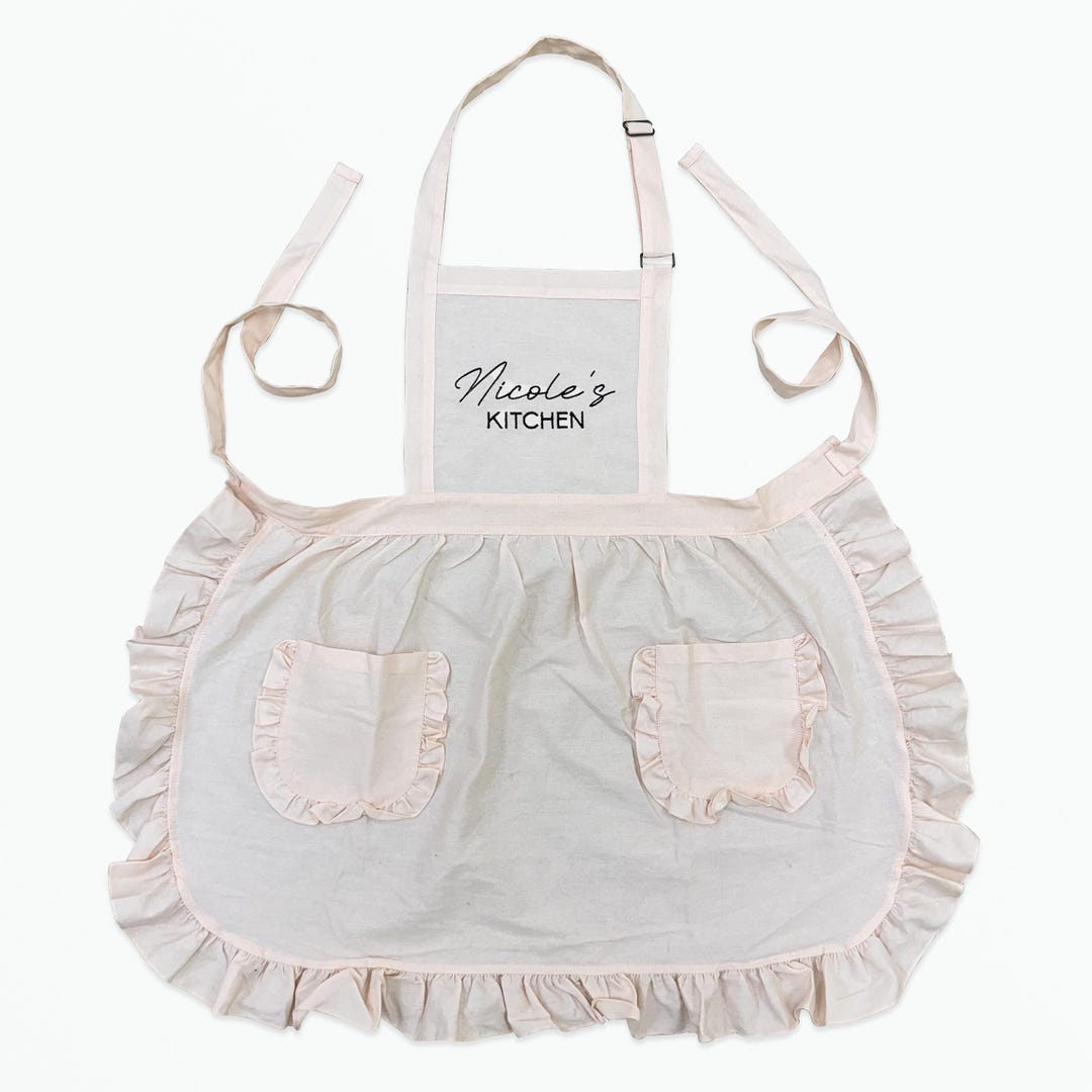 Custom Ruffled Aprons for Womens, Aprons With Pockets, Cute Hostess ...
