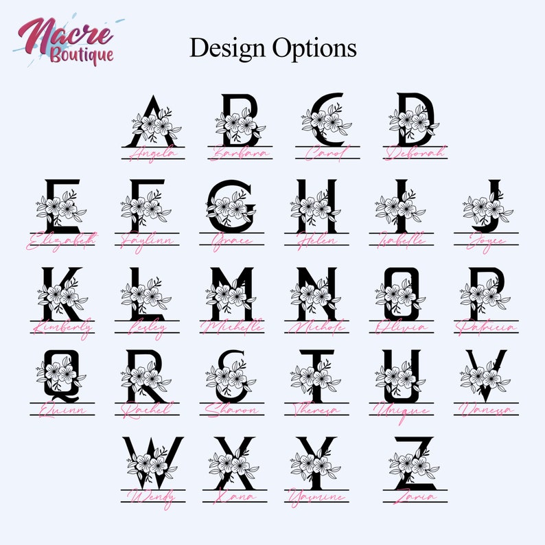Personalized Monogram Shirt, Floral Tee Shirt, Custom Name Shirt ...
