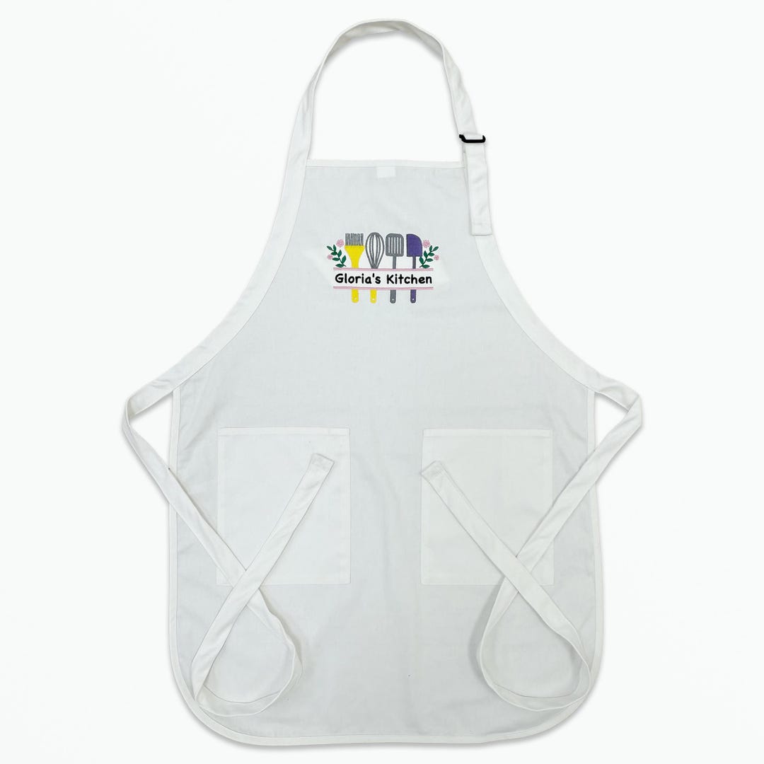 Personalized Embroidered Chef Apron With Pockets, Kitchen Wear for ...