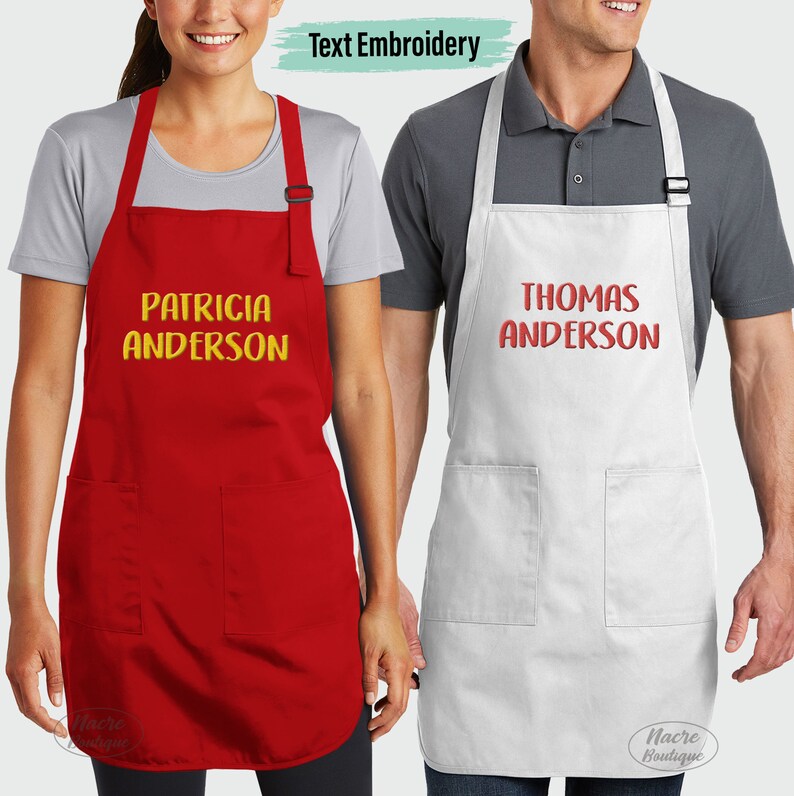 Custom Embroidered Apron Custom Monogrammed Apron Custom - Etsy