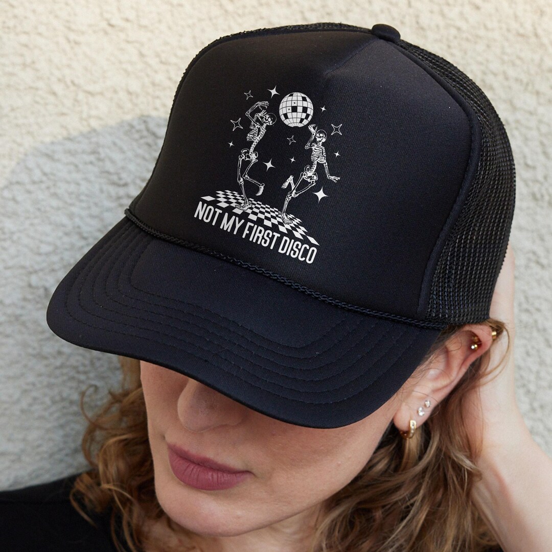 Not My First Disco Hats, Dancing Skeleton Hat, Funny Halloween Hat ...