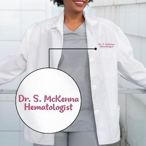 Custom Lab Coat, Embroidered Medical Lab Coat, Custom Women Lab Coat ...