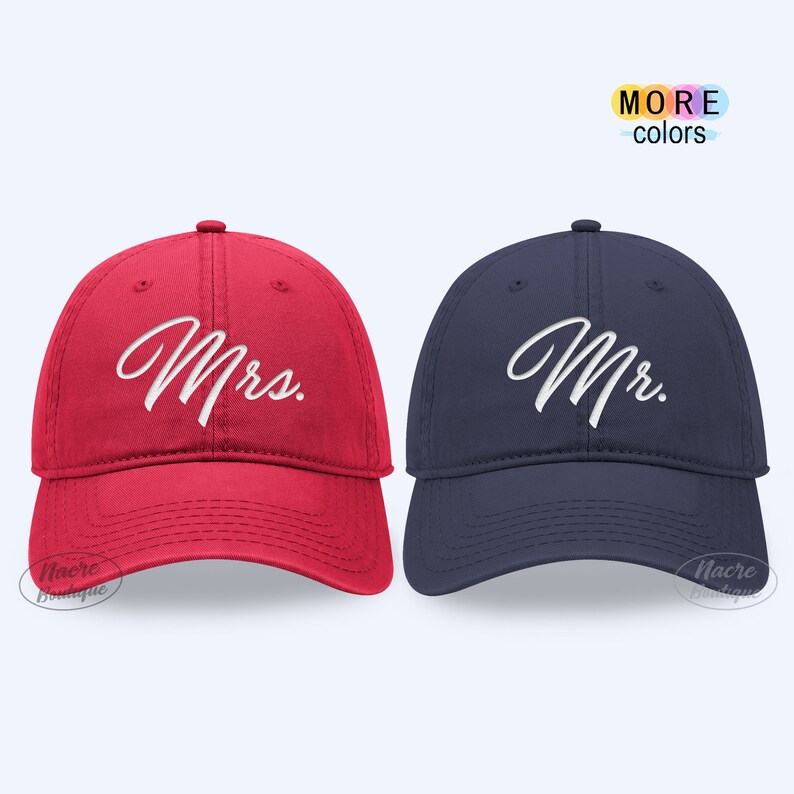 Mr and Mrs Hats, Embroidered Dad Cap, Mr Mrs Hats, Newlywed Gift ...